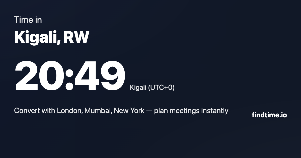 Current Local Time in Kigali, Rwanda | findtime.io